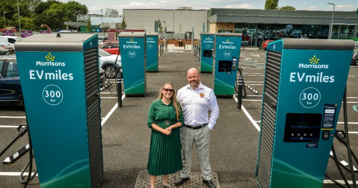 GeniePoint EV charging hub is a first at Morrisons lower environmental ...