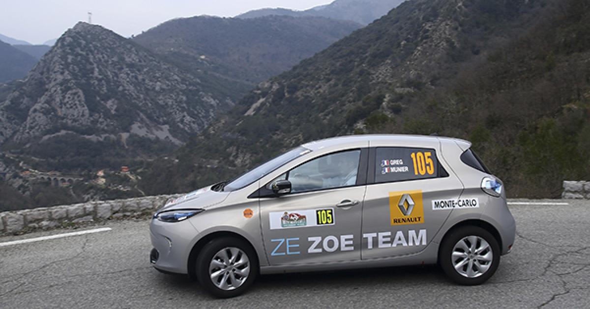 Renault Zoe takes top four places in ZENN Monte-Carlo rally - Zapmap